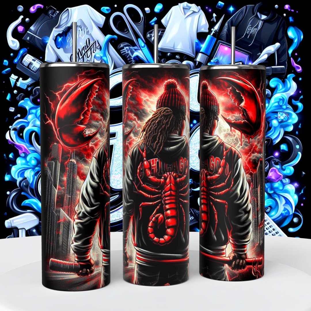 Scorpion Invades Chicago SUBLIMATION 20oz Skinny Straight Tumblers, and ...