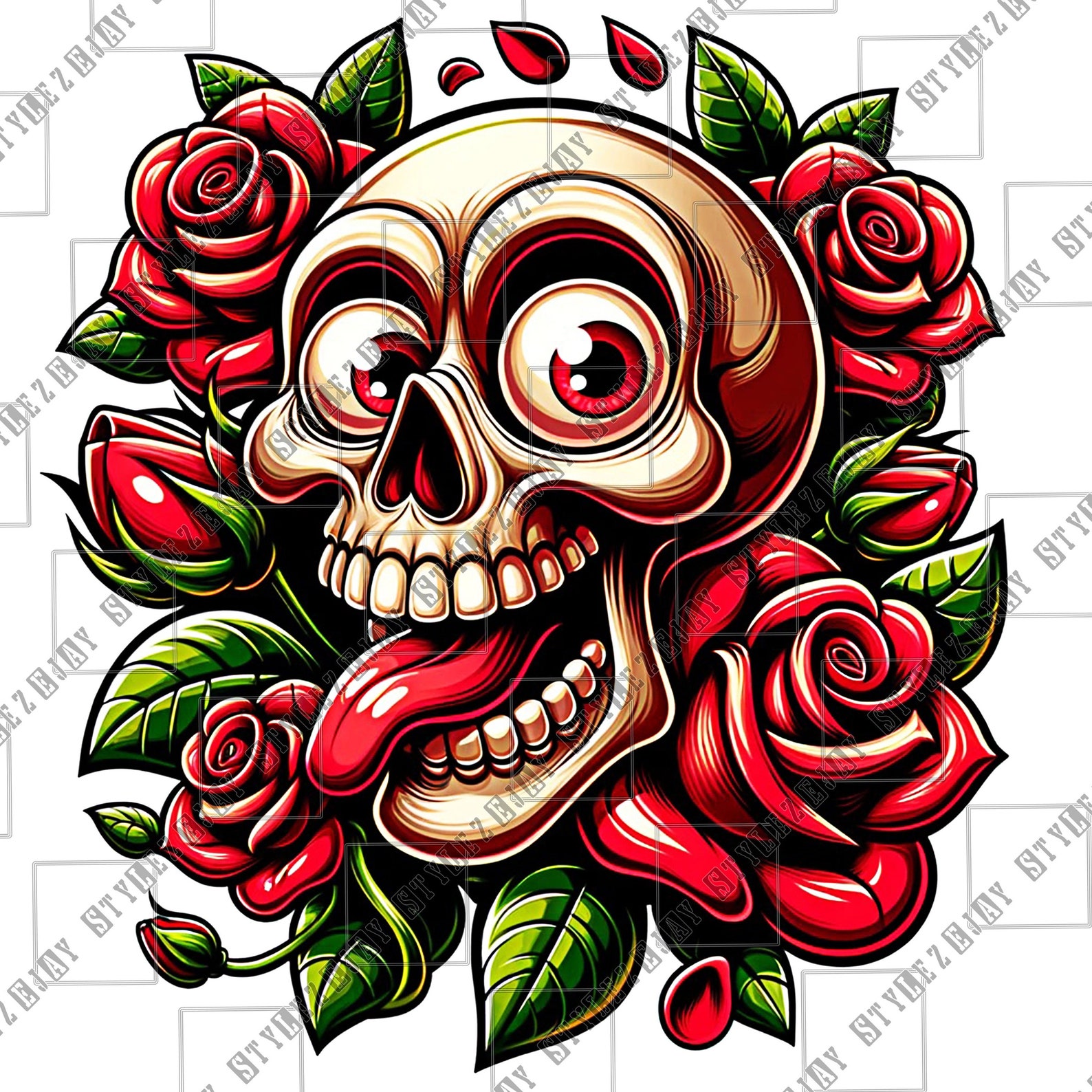 Whispering Roses and Bones Png - Etsy