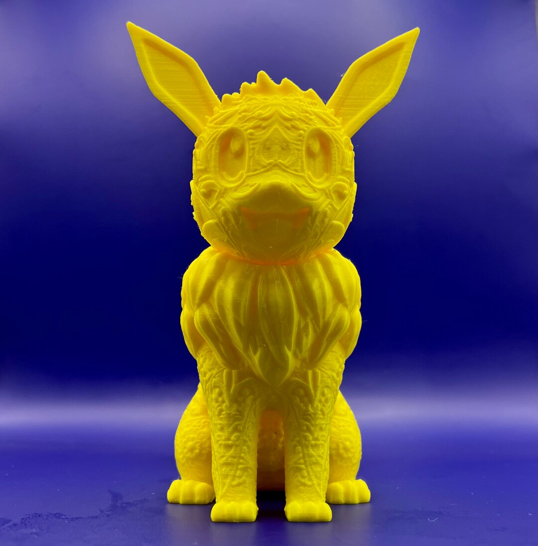 3d Printed Yellow Eevee Pokemon Figure Sculpture Toy Display Toy Gift ...