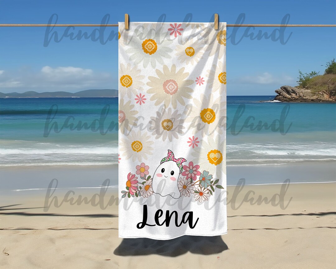 FREE SHIPPING - Hmong Cute Retro Ghost Girl Custom Beach Towel 30x60 ...