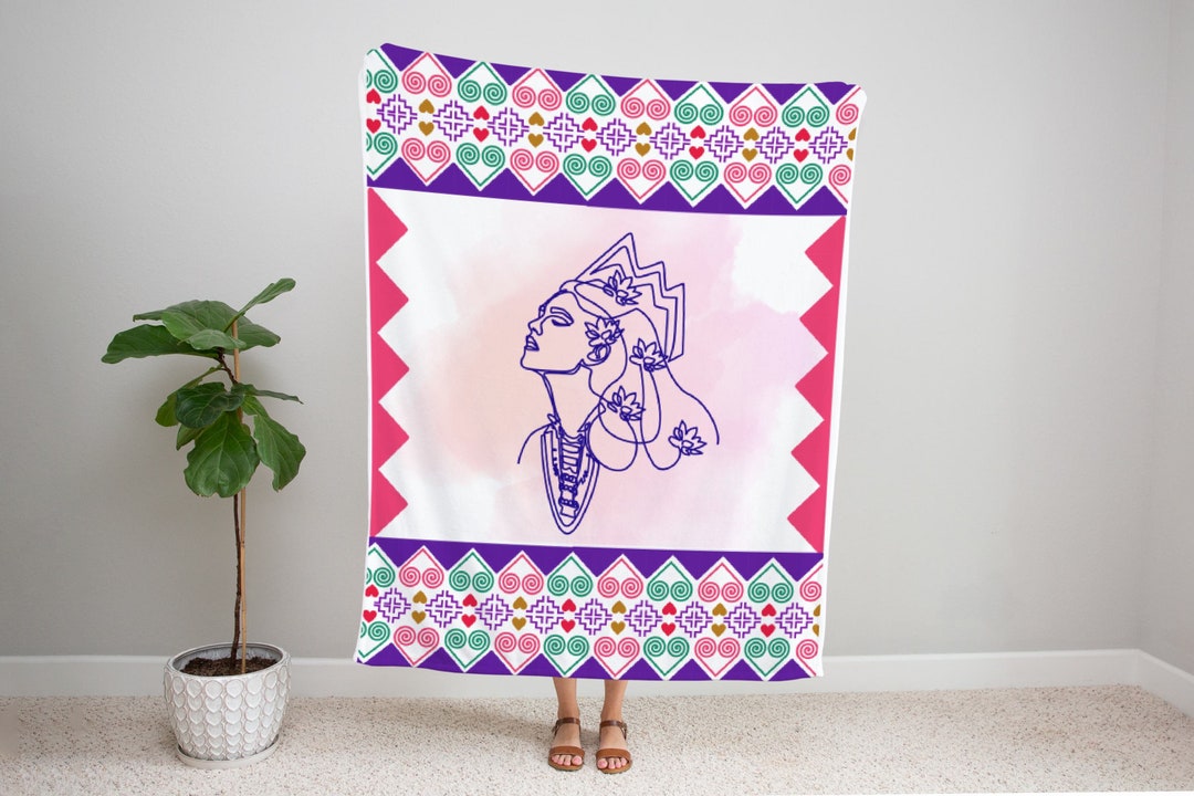 Hmong Girl Custom 50x60 Blanket Gift for Her Graduation Hmong Luxury ...
