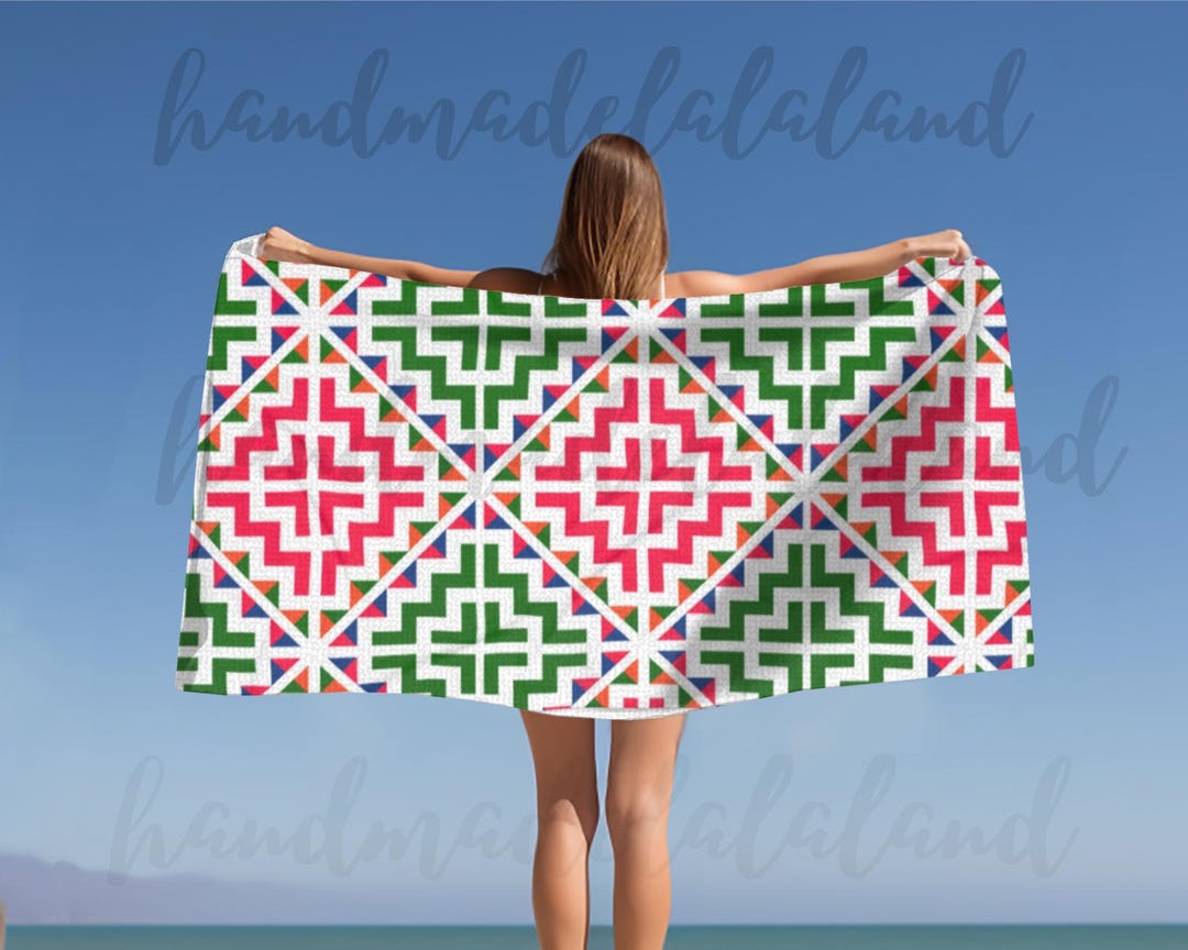 FREE SHIPPING Hmong Paj Ntaub Beach Towel 30x60 Inches - Etsy