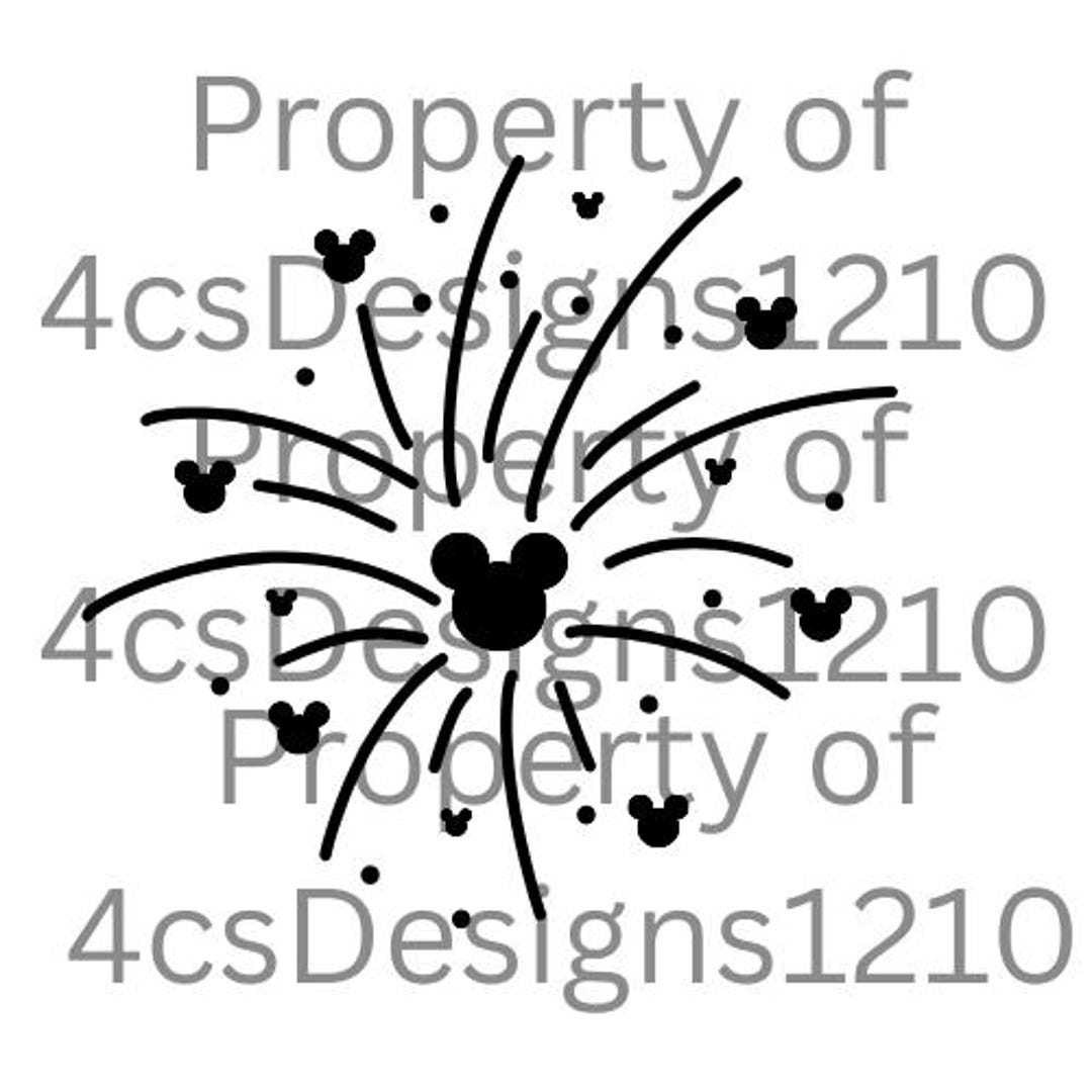 Instant Download Disney Fireworks SVG | Mickey Firework Cut File ...