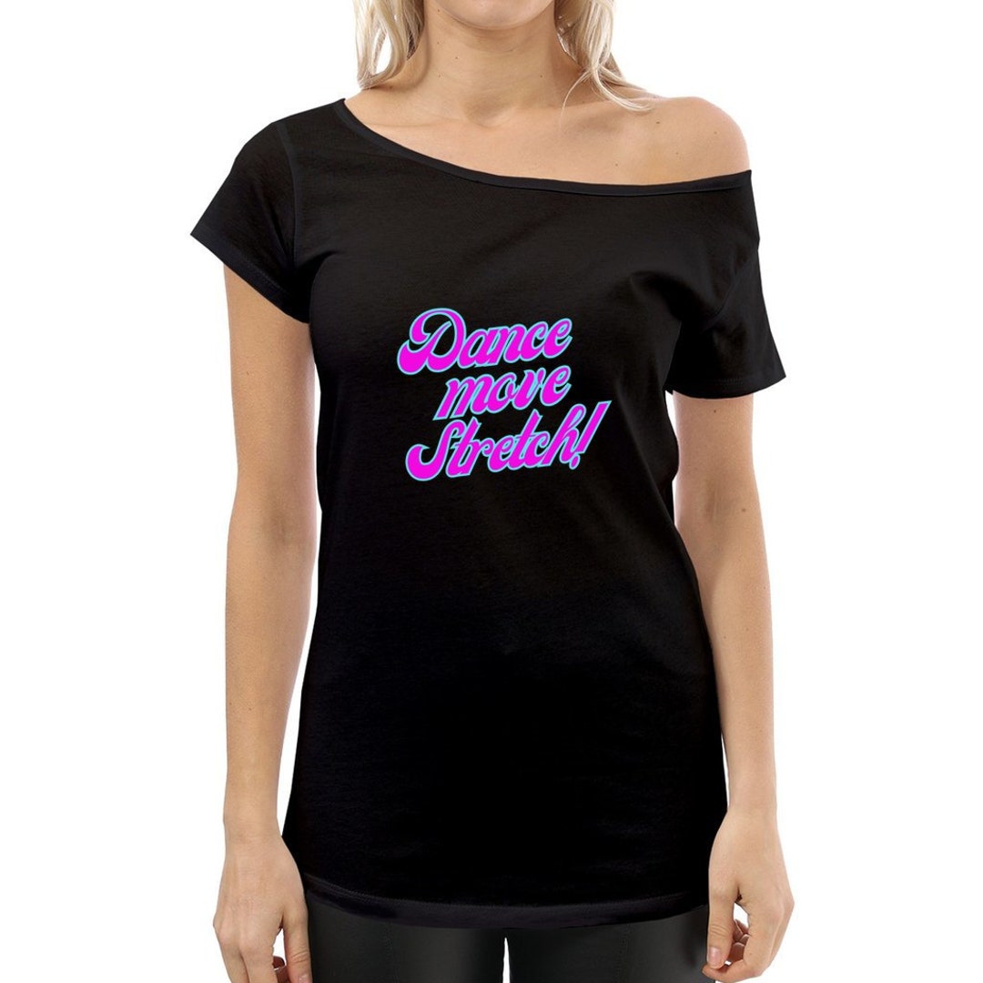 Women's off the Shoulder Dance Move Stretch Tee - Etsy