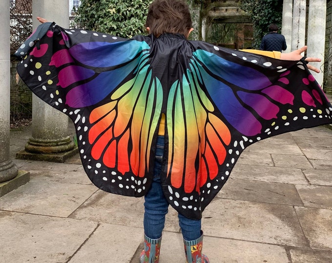 Rainbow Butterfly Carnival Cape Wings - Etsy