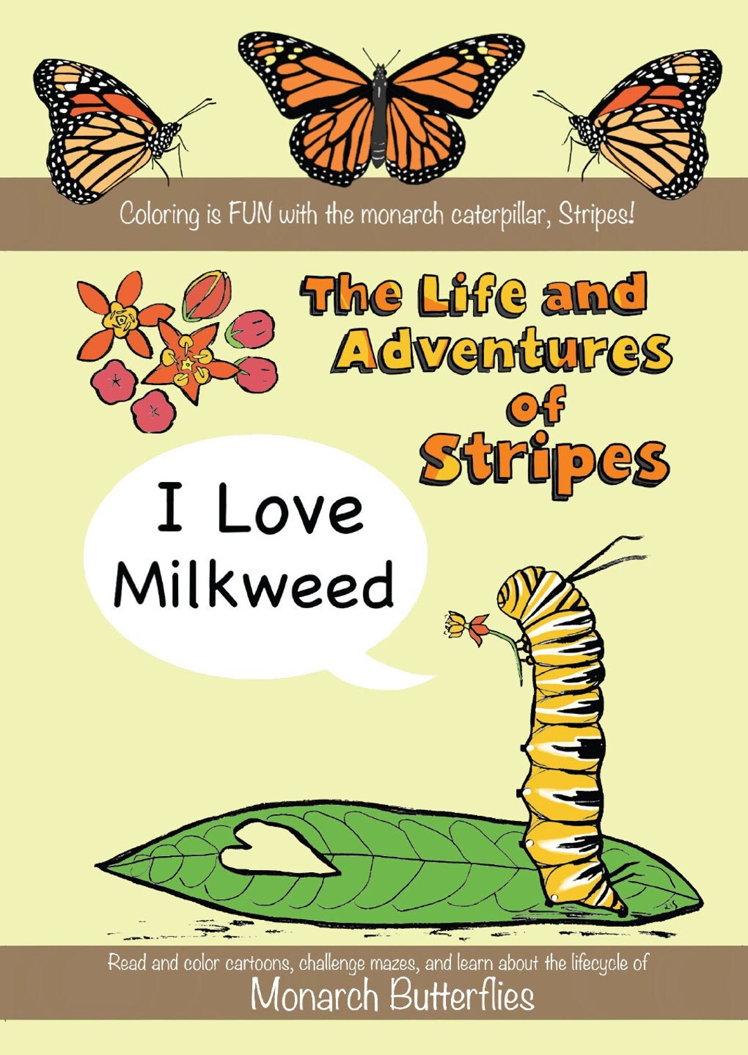 Libro para colorear de dibujos animados de la mariposa monarca Me ...