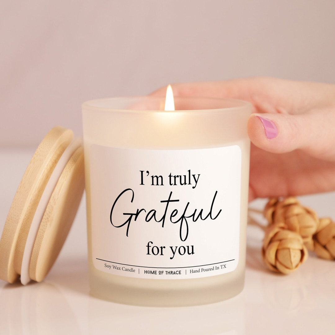 I'm Truly Grateful for You Scented Soy Candle, Coworker Employees Thank ...