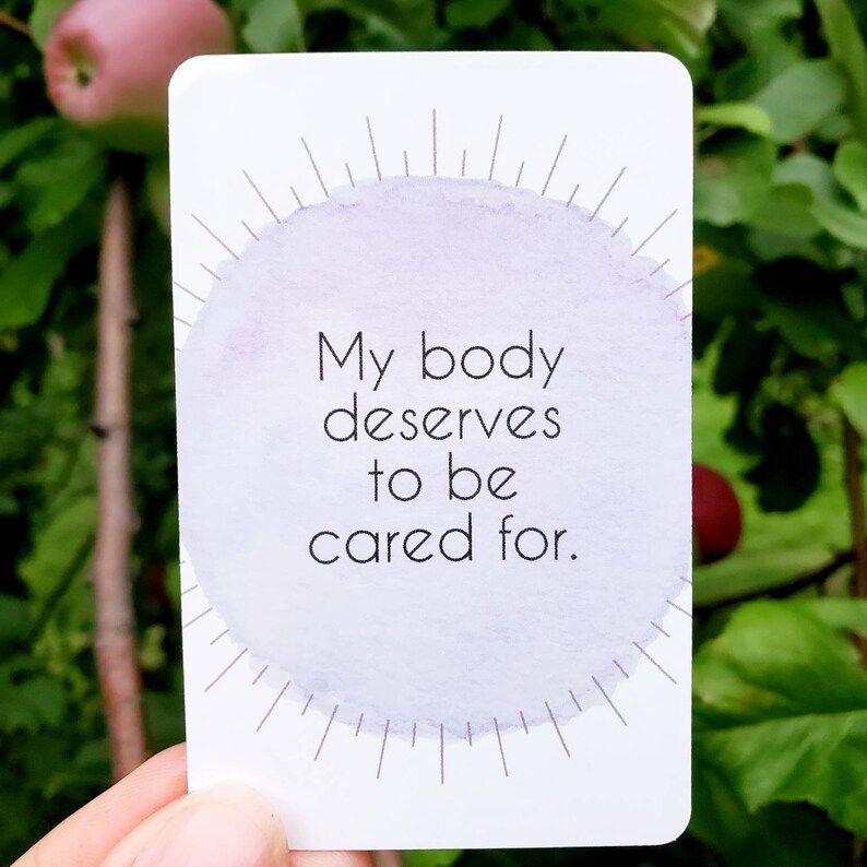 Food & Body Mindset Mantra Cards Eating, Self Love, Confidence, Mindful ...
