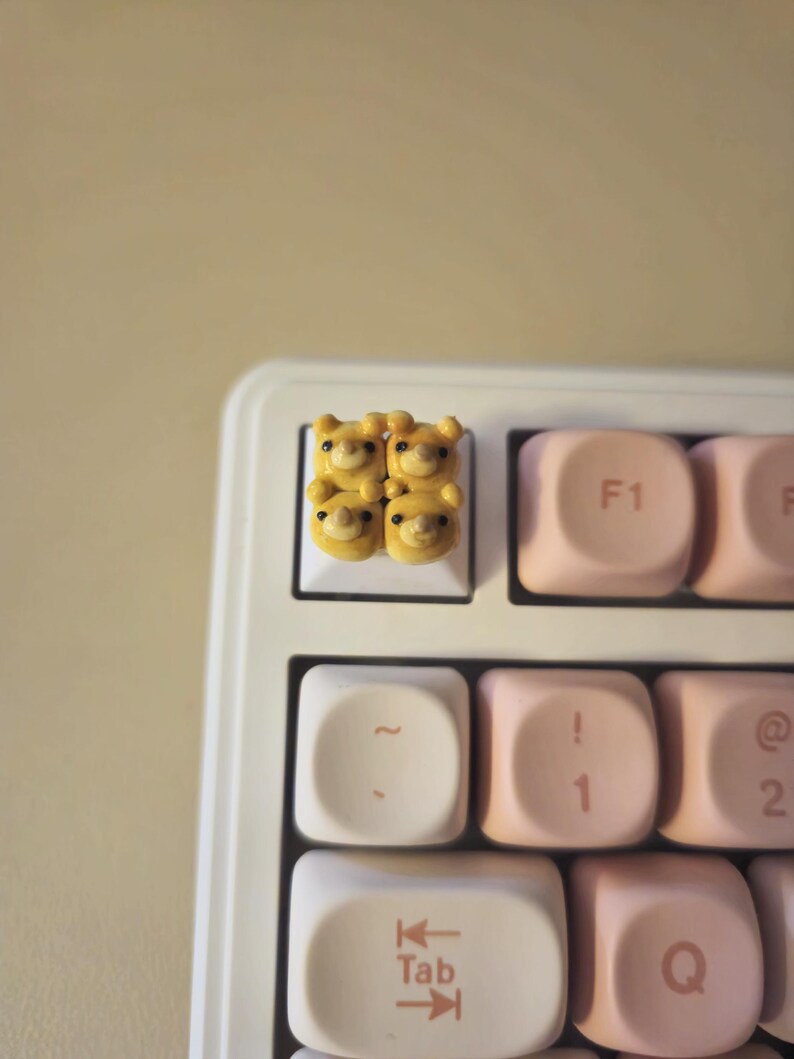Honey Bear Buns Artisan Keycap | Kawaii Keycaps | Cute Keycaps - Etsy