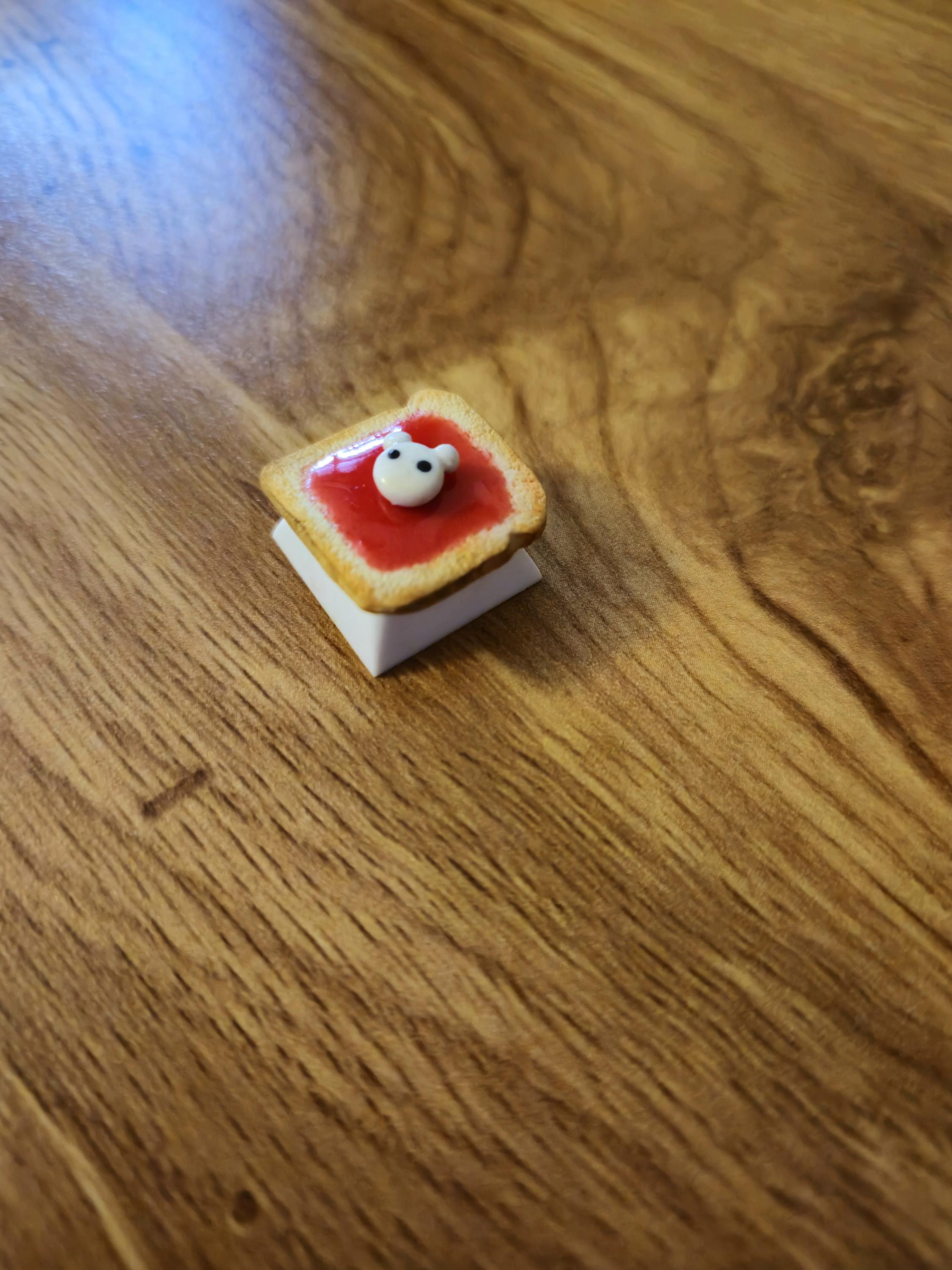 Strawberry Jelly Toast Handmade Artisan Keycap | Kawaii Keycaps | Cute ...