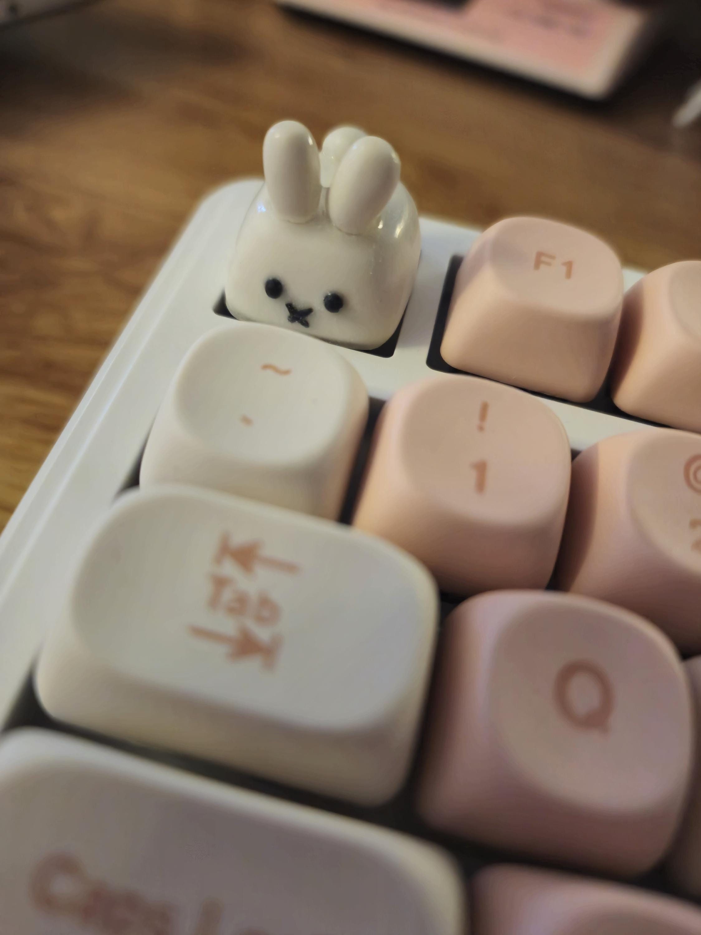 Miffy Inspired Handmade Artisan Keycap | Kawaii Keycaps | Cute Keycaps ...