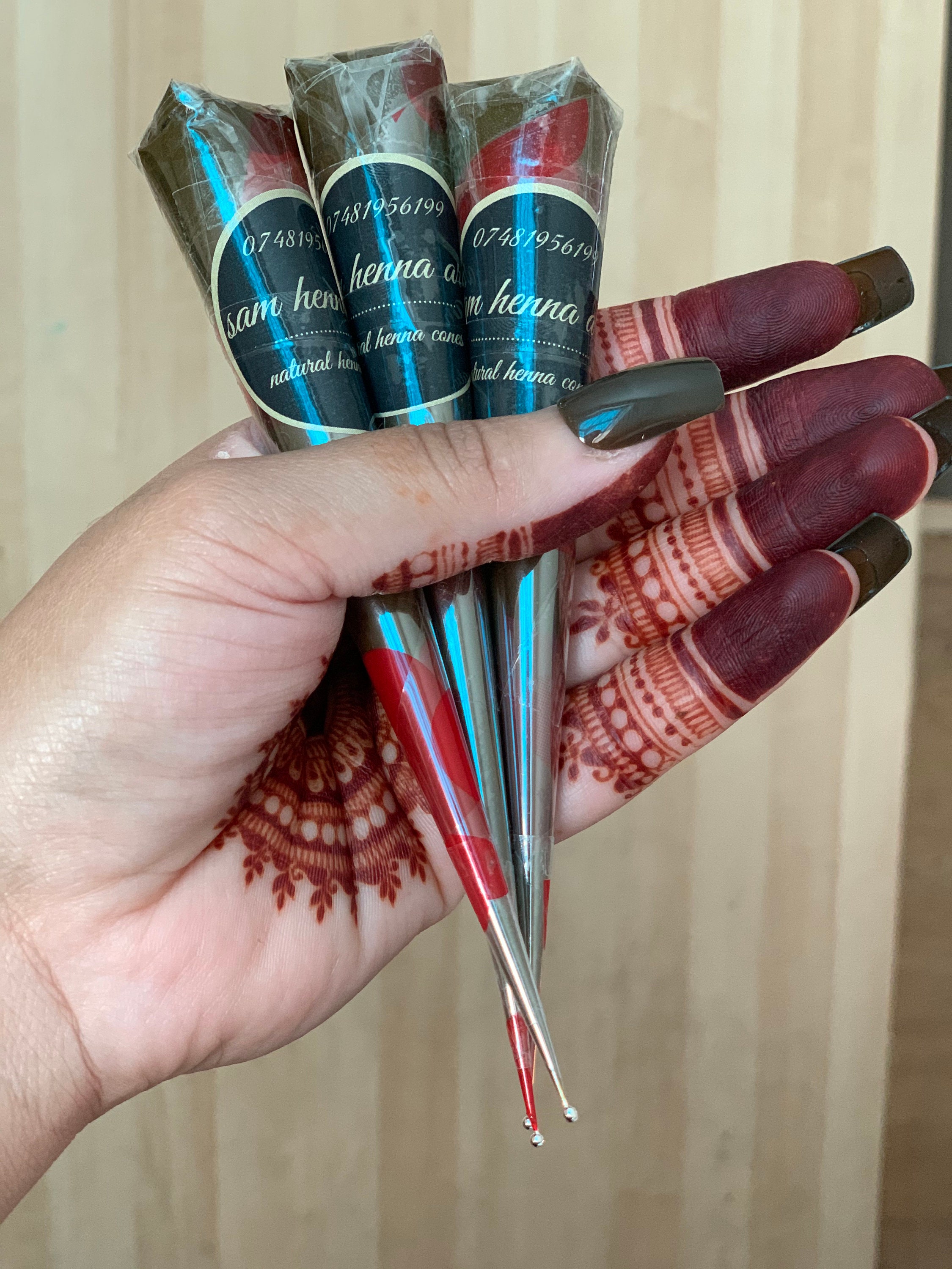 Natural Mehndi/henna Cones (set of 5), Bridal Henna, Chemical Free - Etsy