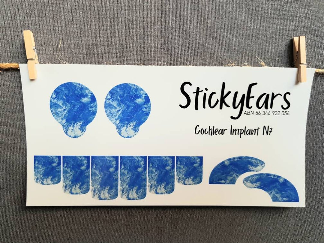 Cochlear Implant N7/N8 Sticker - Blue Water - Etsy