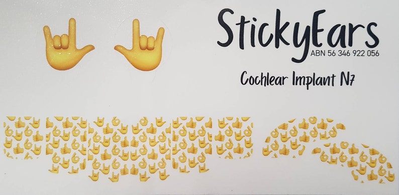 Cochlear Implant N7/N8 Sticker - Hand Signs - Etsy Australia