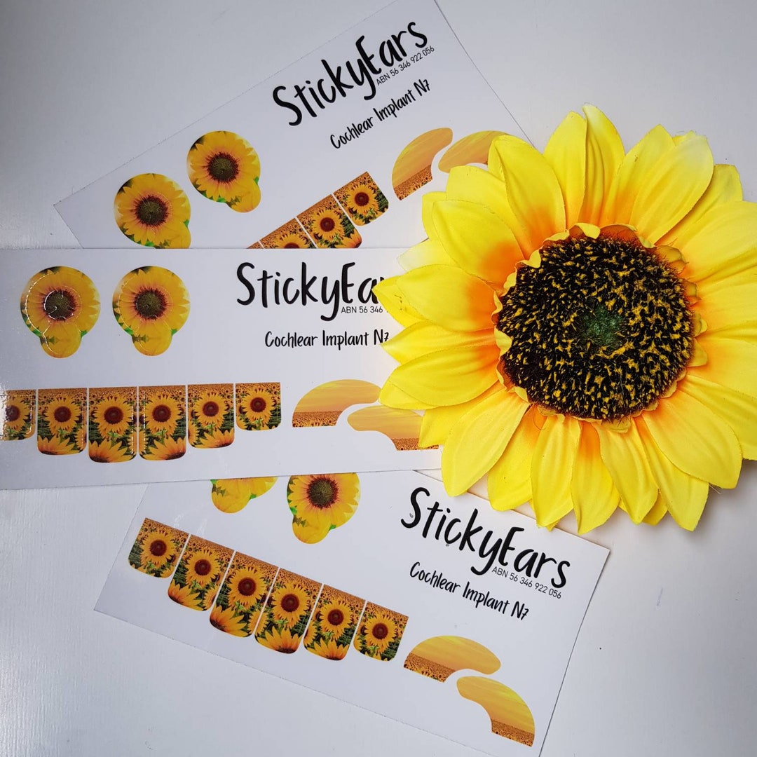 Cochlear Implant N7/N8 Sticker - Sunflowers - Etsy Australia