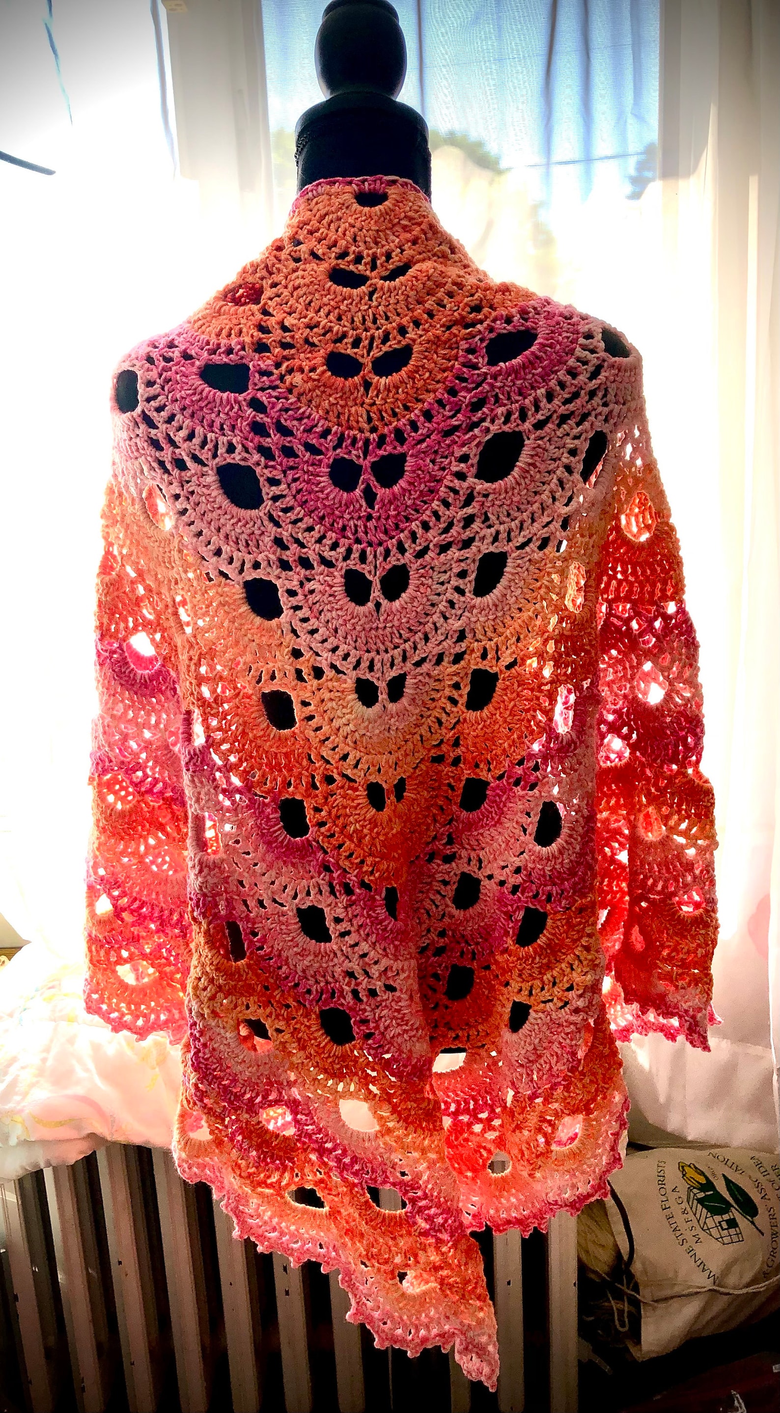 Virus Shawl | Crochet Wrap | Regency Shawl | Spring Wrap | Handmade - Etsy