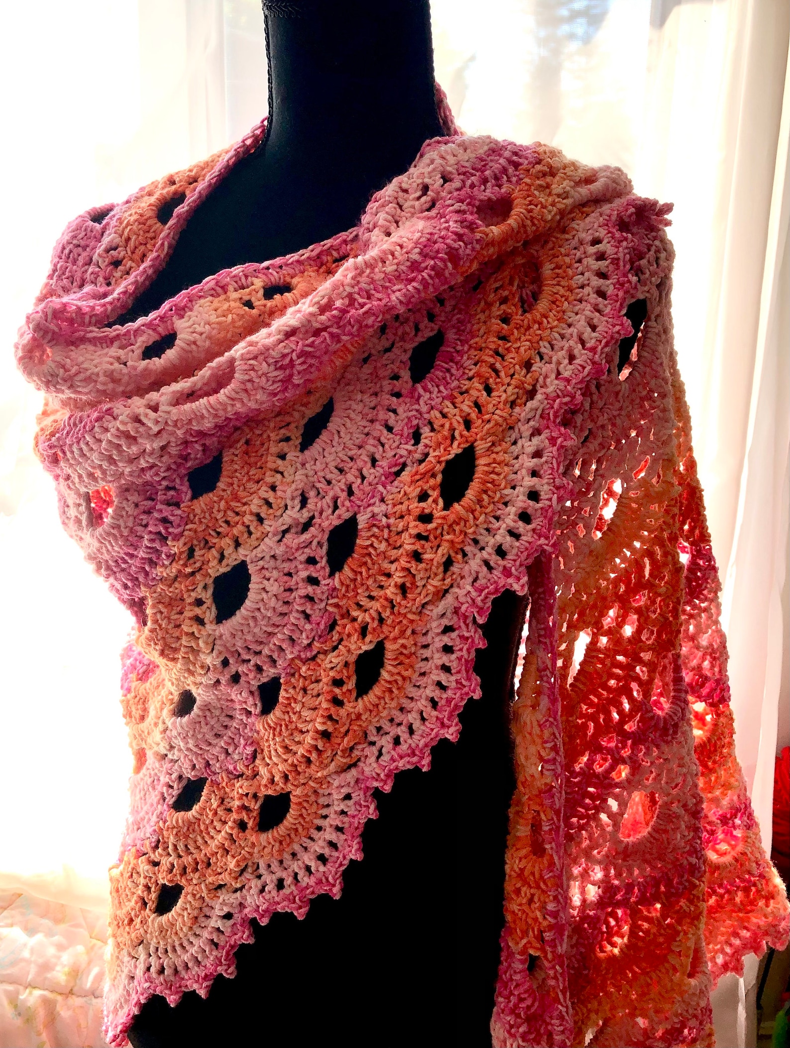 Virus Shawl | Crochet Wrap | Regency Shawl | Spring Wrap | Handmade - Etsy