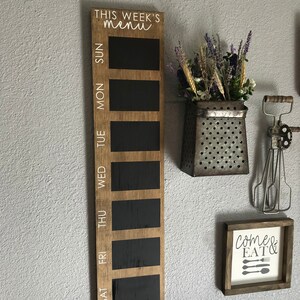This Week’s Menu Board, Rustic Weekly Menu Planner, Weekly Menu Sign ...