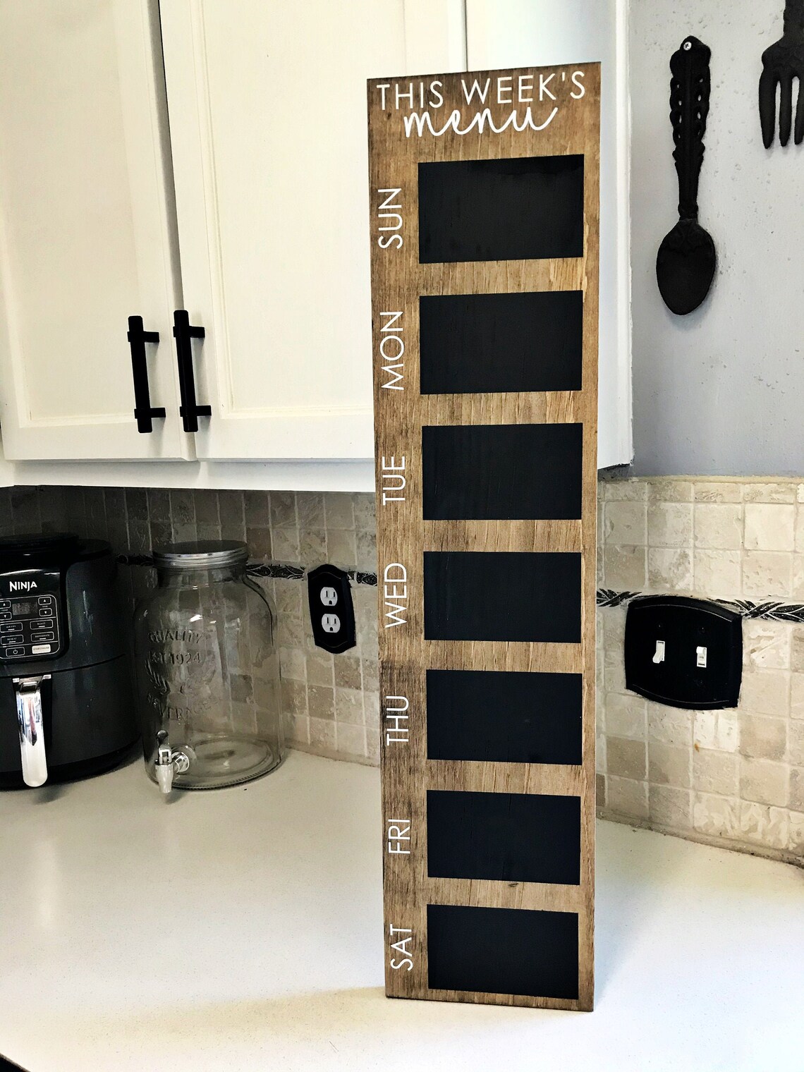 This Weeks Menu Board Rustic Weekly Menu Planner Weekly - Etsy