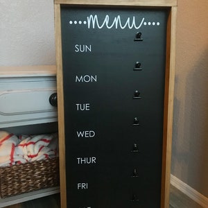 Weekly Menu Sign // Wooden Menu Sign // Meal Planning - Etsy