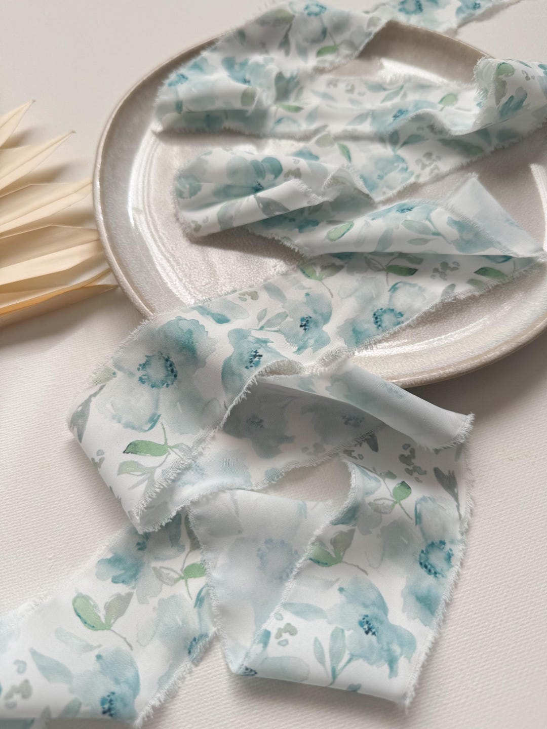 BLUE POPPY | Hand Torn Ribbon | Frayed Edges | Embellishment | Craft | Slow Stitch | Weaving ...