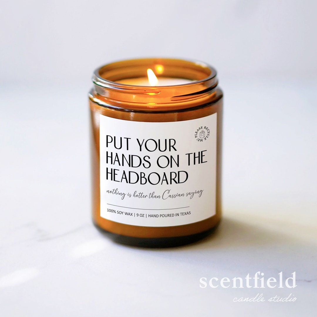 Hands on the Headboard Book Lover Gift Soy Candle, Bookshelf Decor - Etsy