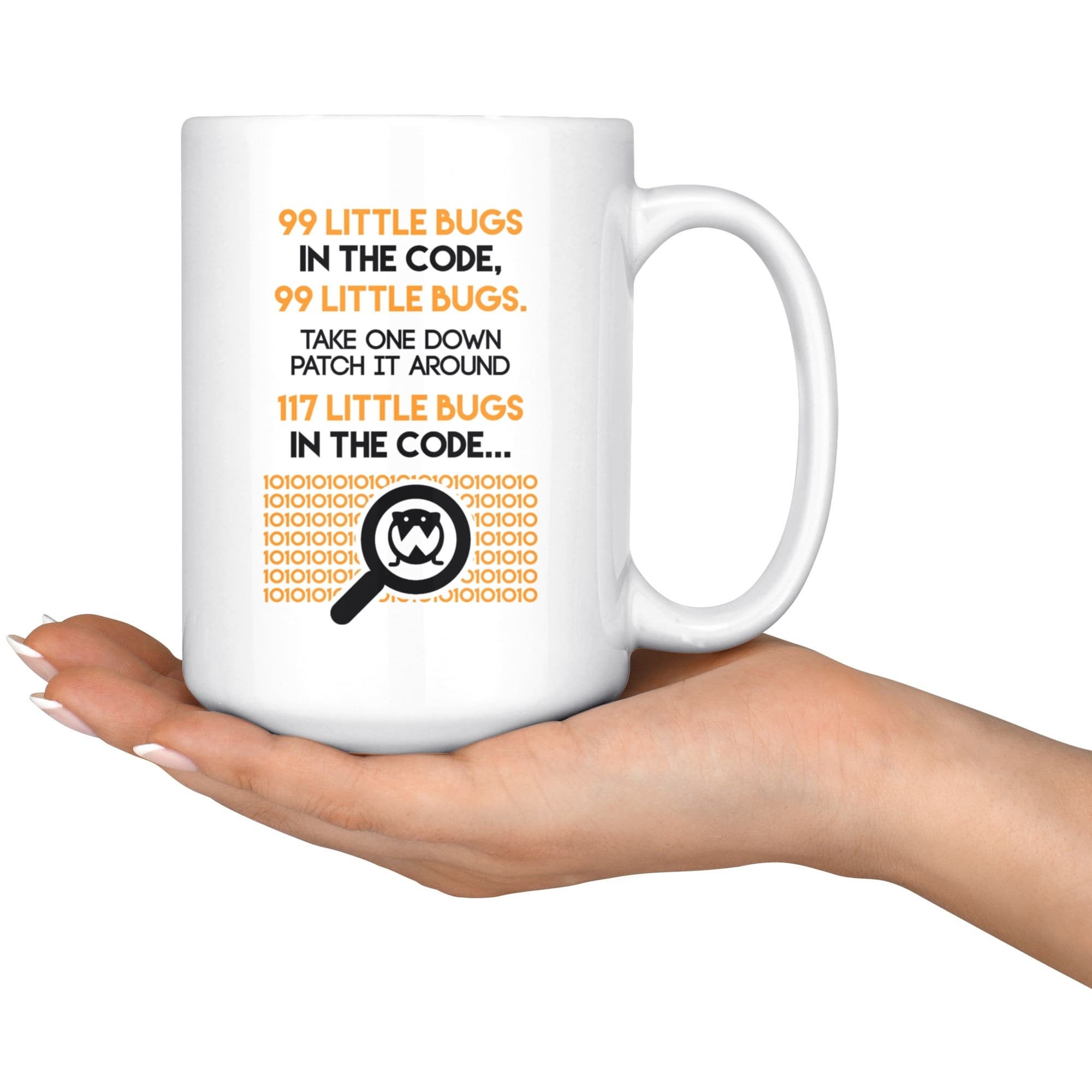 Debugging Funny Quote Coffee Mug for Programmer, 99 Bugs in the Code ...
