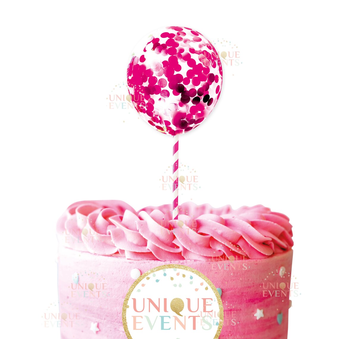 Single Mini Balloon Cake Topper Mini Confetti Balloon Cake - Etsy