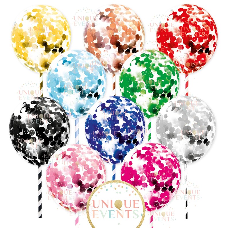 Single Mini Balloon Cake Topper Mini Confetti Balloon Cake - Etsy