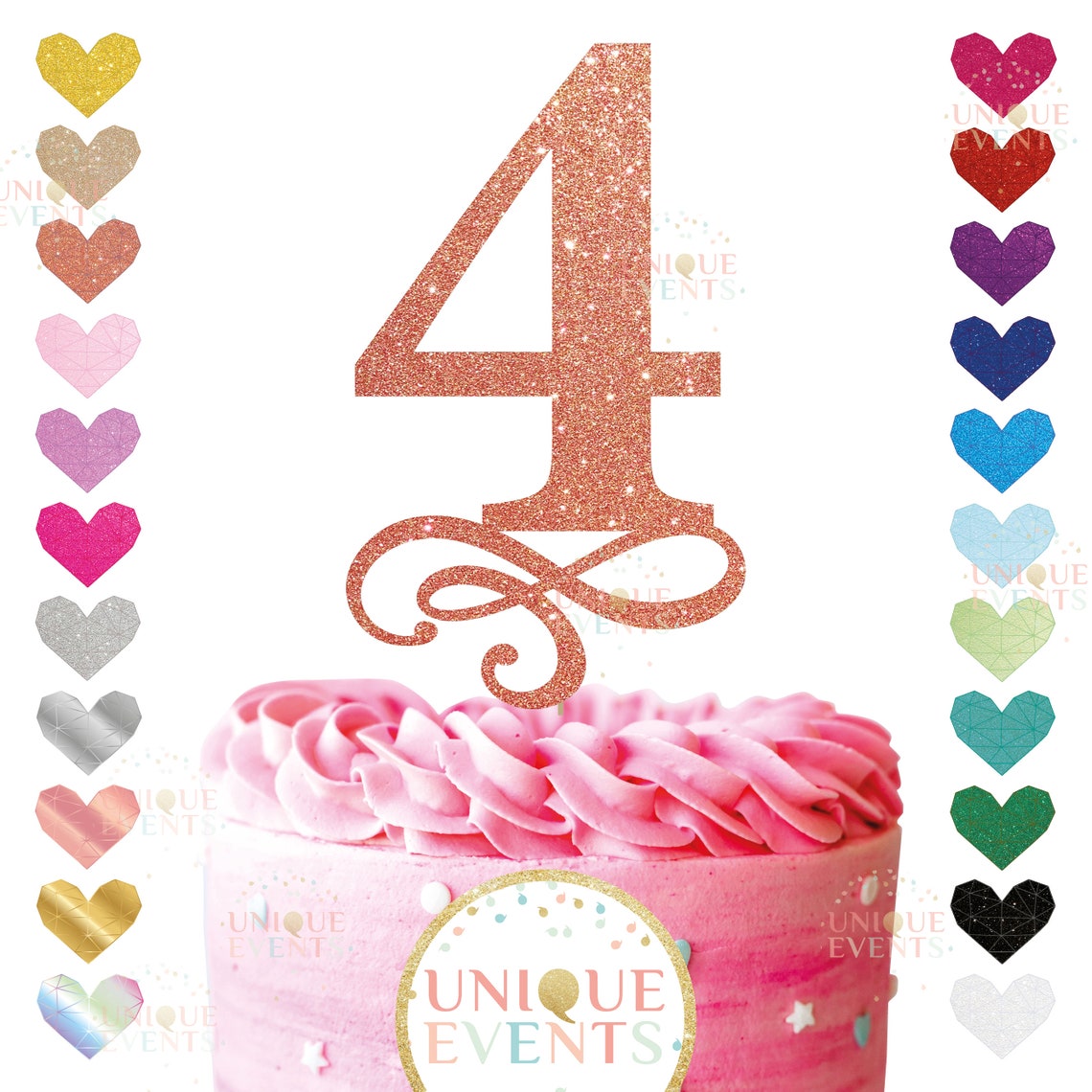 4th Birthday Cake Topper 4th Birthday Cake Topper Four - Etsy