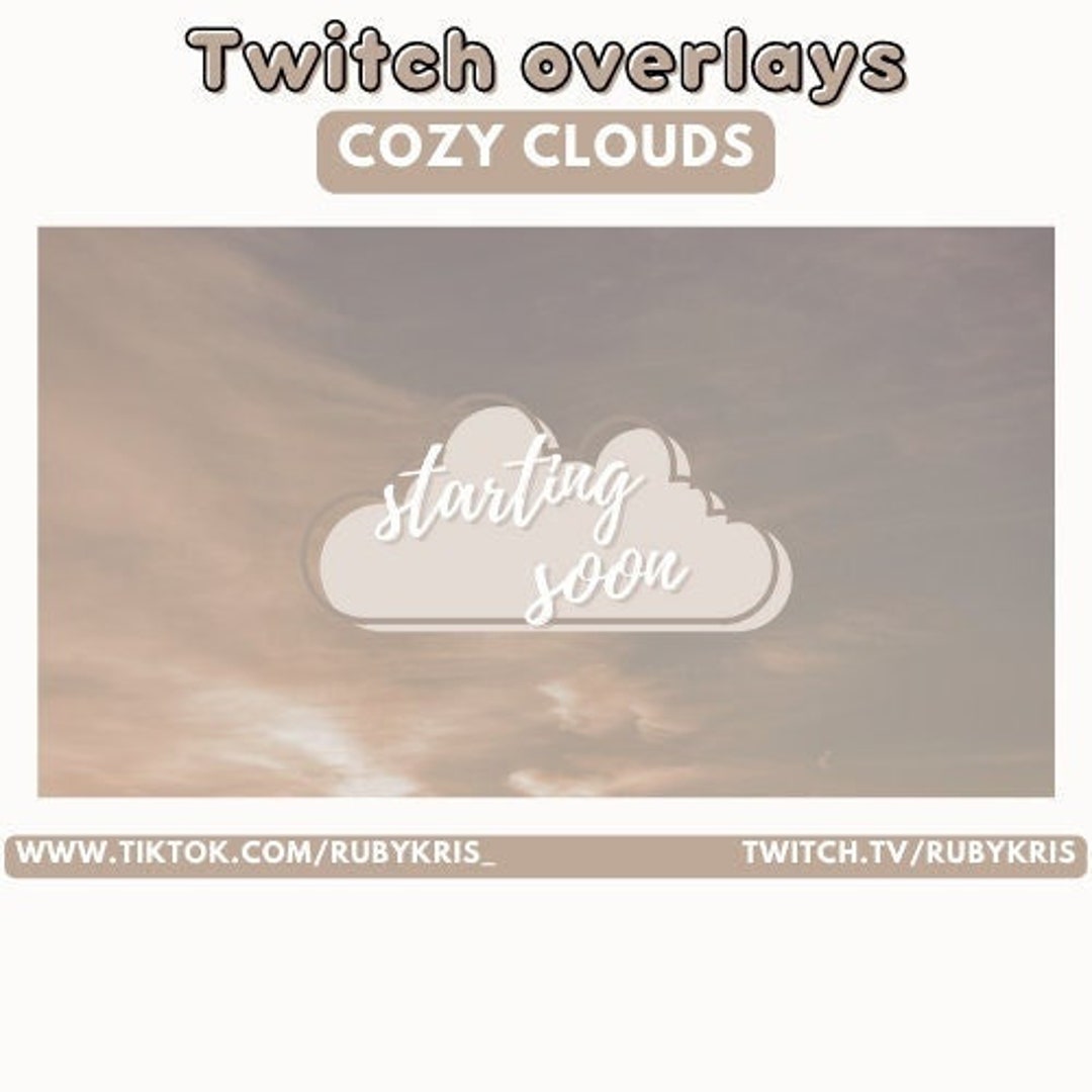 Cozy Cloud Animated Twitch Scenes/overlays - Cute/cozy/aesthetic ...