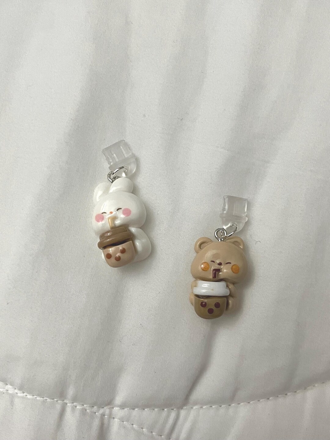 Cute Kawaii Bunny and Bear Boba Bubble Tea Kindle Dust Plugs / Kindle ...