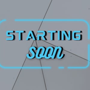 Simple Animated Blue Neon Twitch Overlays / Twitch Scenes - Starting ...