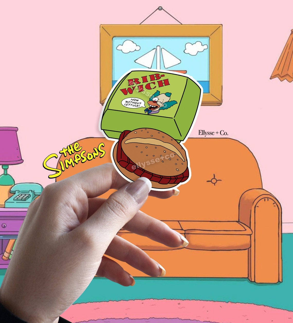 Ribwich Sandwich inspired by the Simpsons WATERPROOF Homer | Etsy