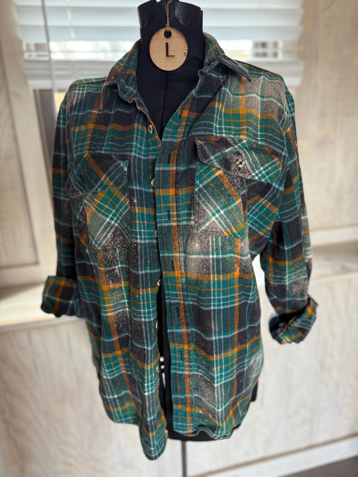 Upcycled, Distressed Flannel With Graphic Pride Tee, Size L - Etsy