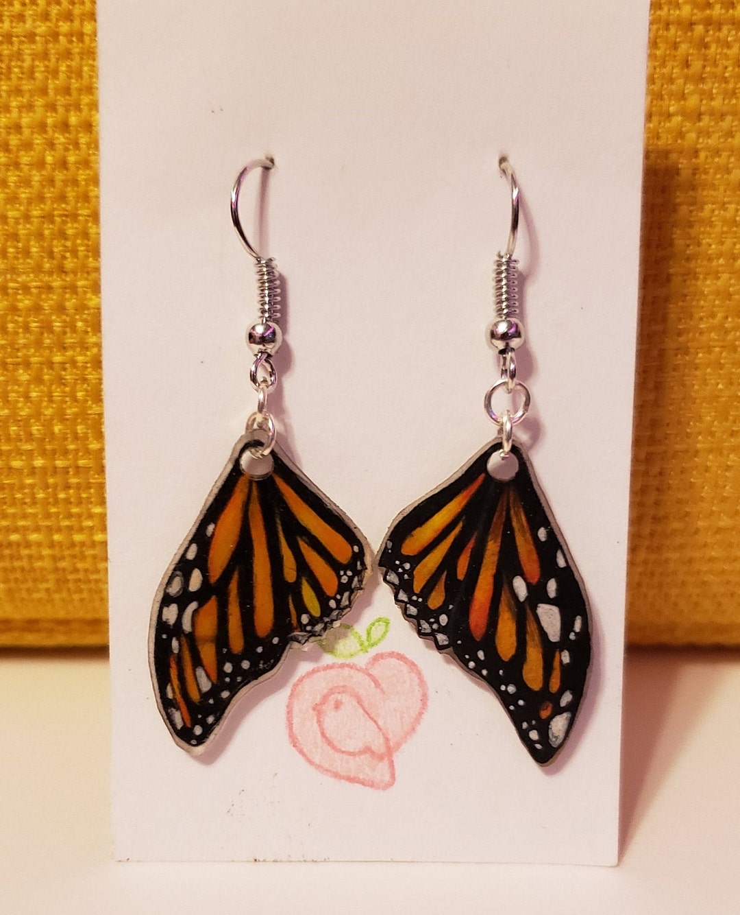 Monarch Butterfly Wing Earrings - Etsy