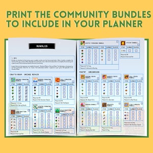 Stardew Valley Community Bundle Checklist Including Remixed - Etsy