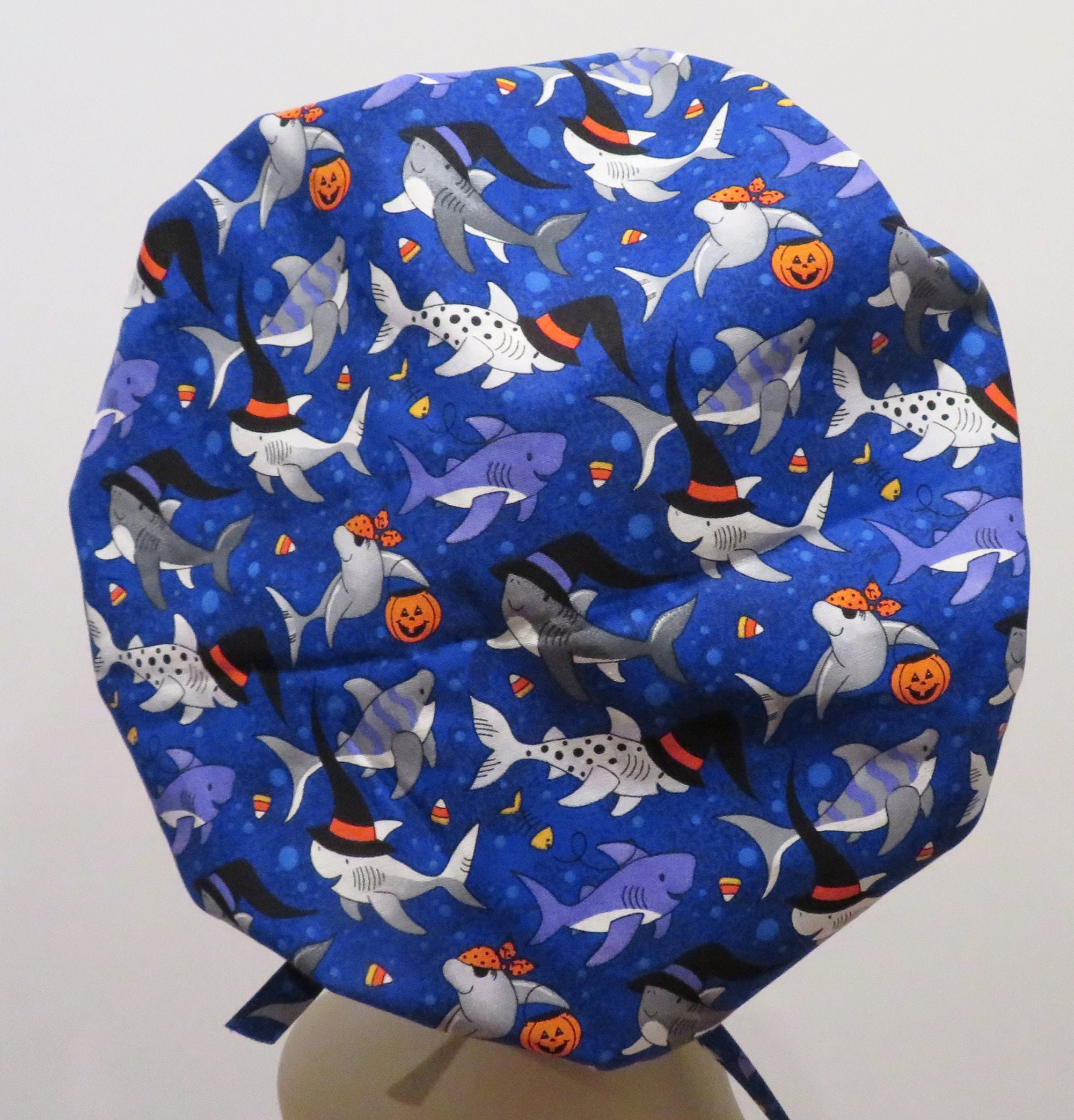 SHARK Fabric Scrub Hats, Beautiful Scrub Hats, Bouffant Scrub Hats ...