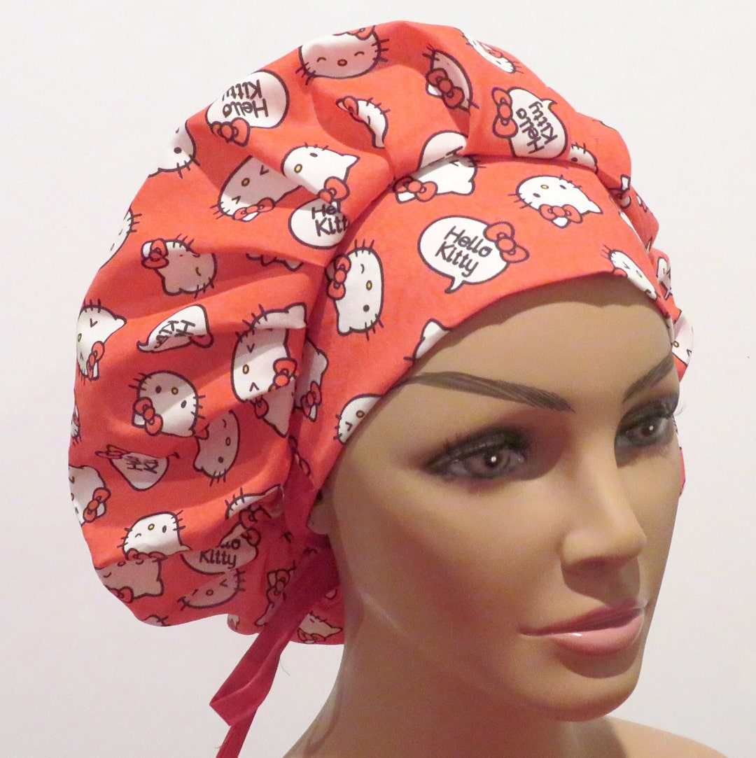 CATS Design Hats, Cute Cat Hats, Red Cat Hats, Bouffant Hats, Scrub ...