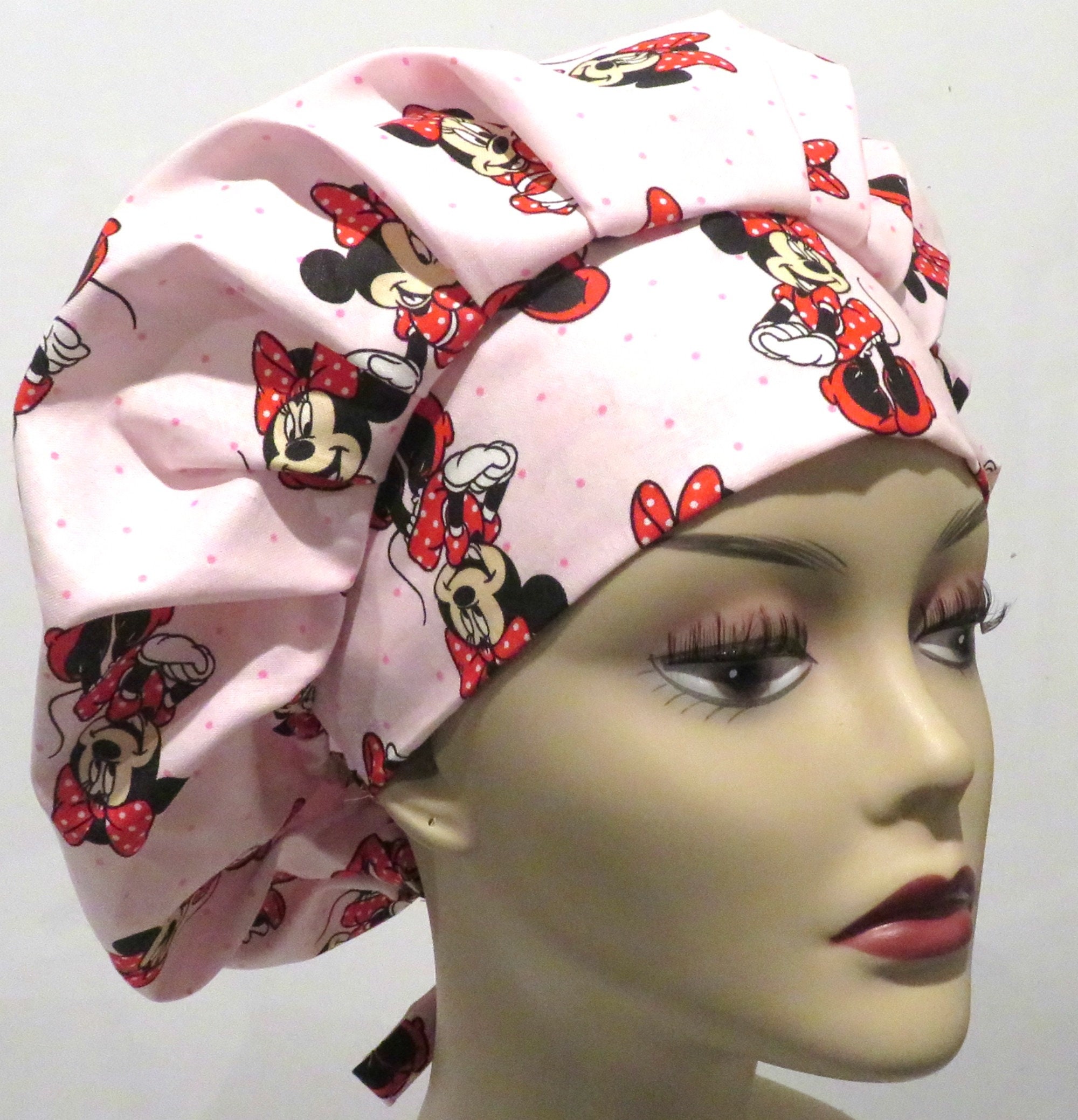 MINNIE Fabric Scrub Hats Nurse Scrub Hats Minnie Mouse Scrub | Etsy