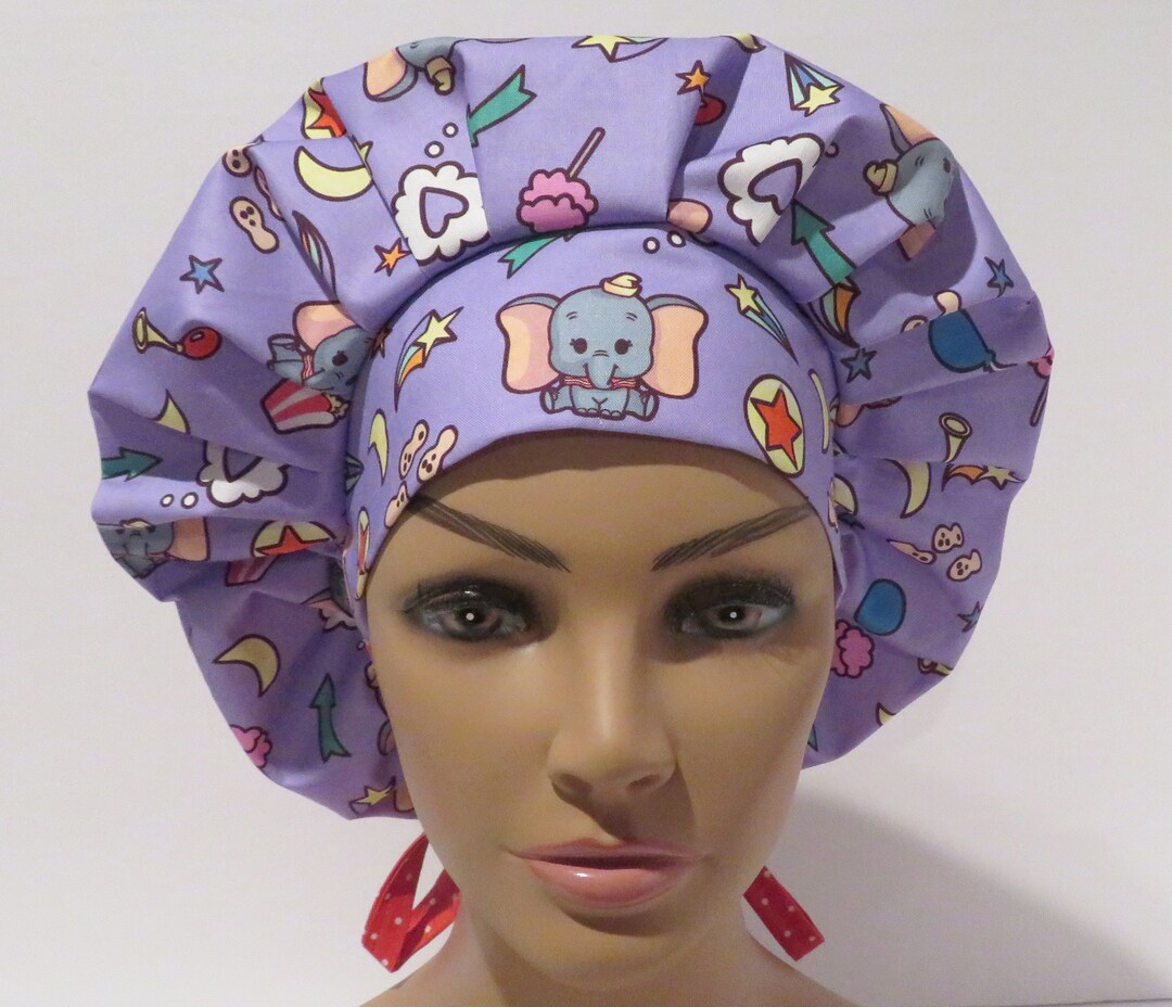 ELEPHANT Design Bouffant Hats, Beautiful Hats, Purple Elephant Hats ...