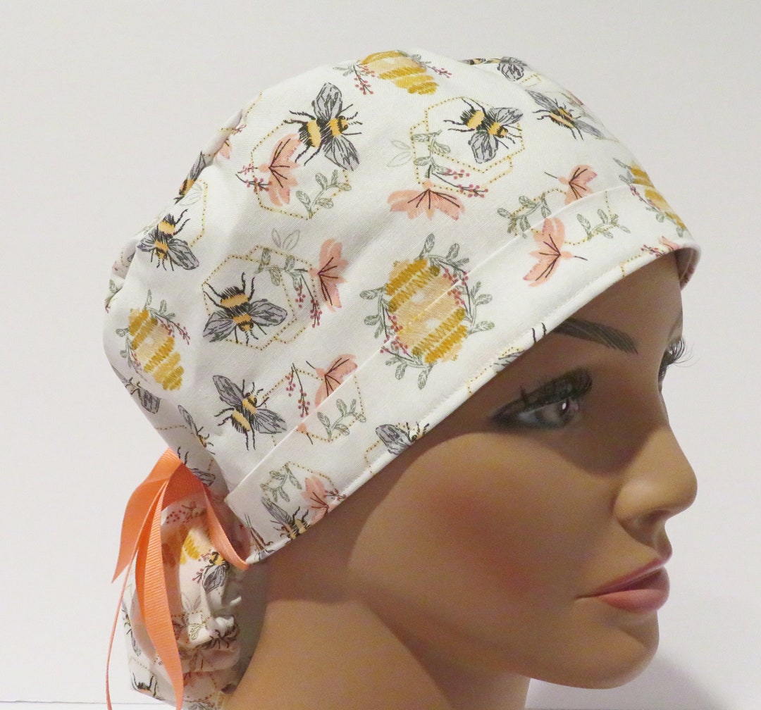 BEES Design Ponytail Hats, Spring Ponytail Hats, Surgical Hats - Etsy