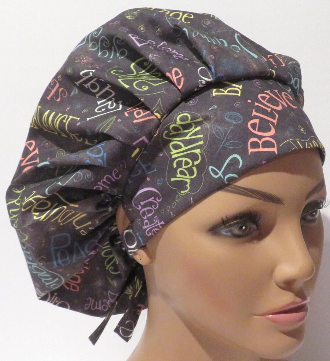 MORALE Bouffant Hats, Believe in You Hats, Nurse Hats, Scrub Caps ...