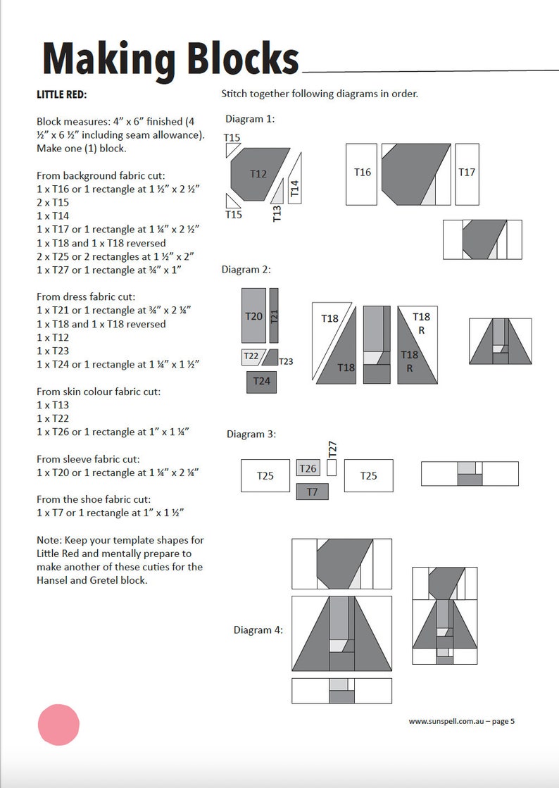 That Fairy Tale Quilt - PDF Patchwork Quilt Pattern - Hand Piecing - Etsy