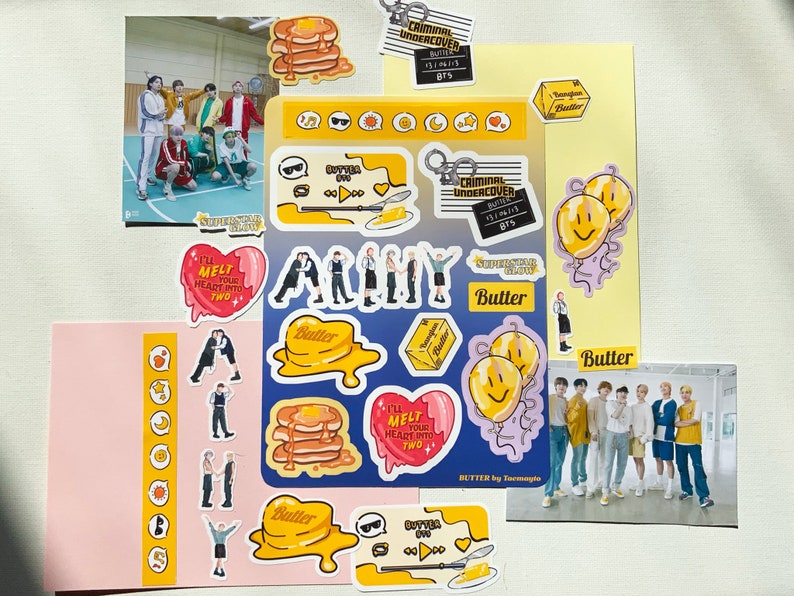 BTS Butter Sticker Sheet Bullet Journal Stickers Bts - Etsy UK