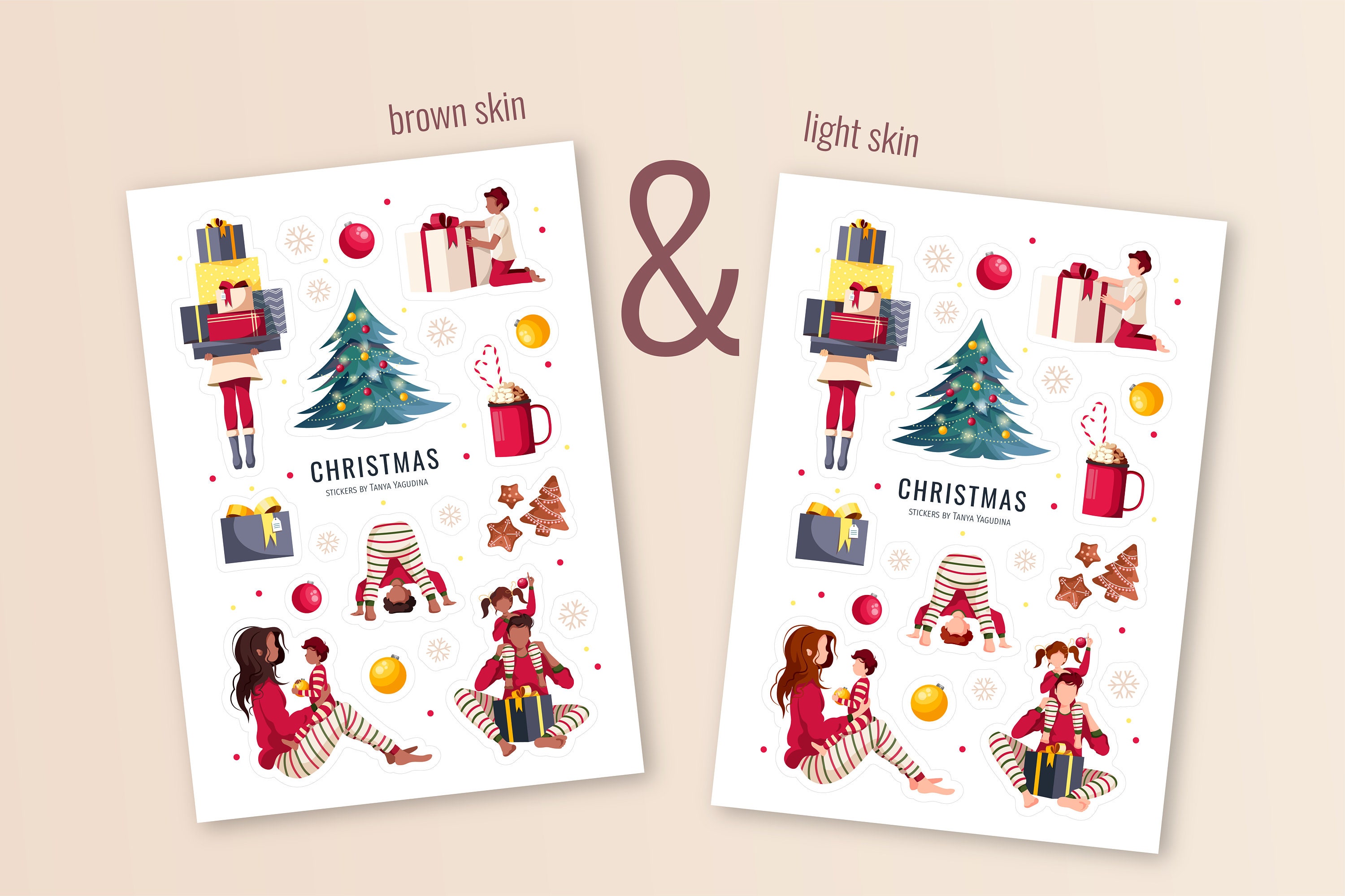 Christmas Sticker Sheet Bullet Journal, Digital Planner. Printable ...