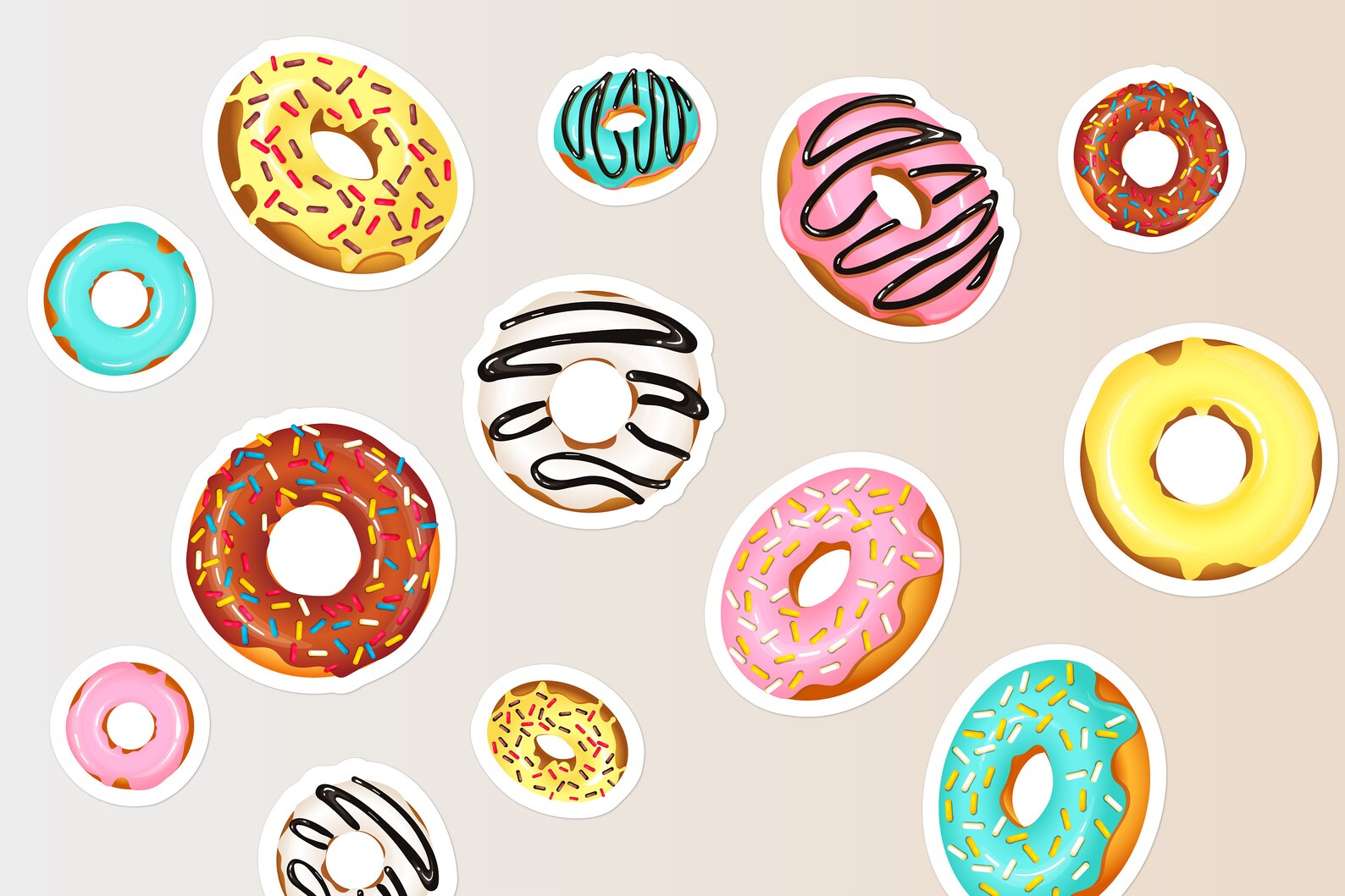 Donuts Sticker Sheet for Bullet Journal, Digital Planner. Donut ...