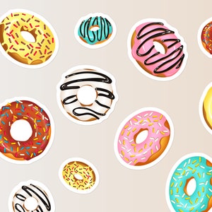 Donuts Sticker Sheet for Bullet Journal, Digital Planner. Donut ...