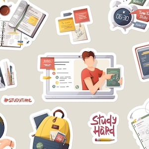 Study Sticker Sheet. Stickers Sor School. Studying. Printable Stickers ...