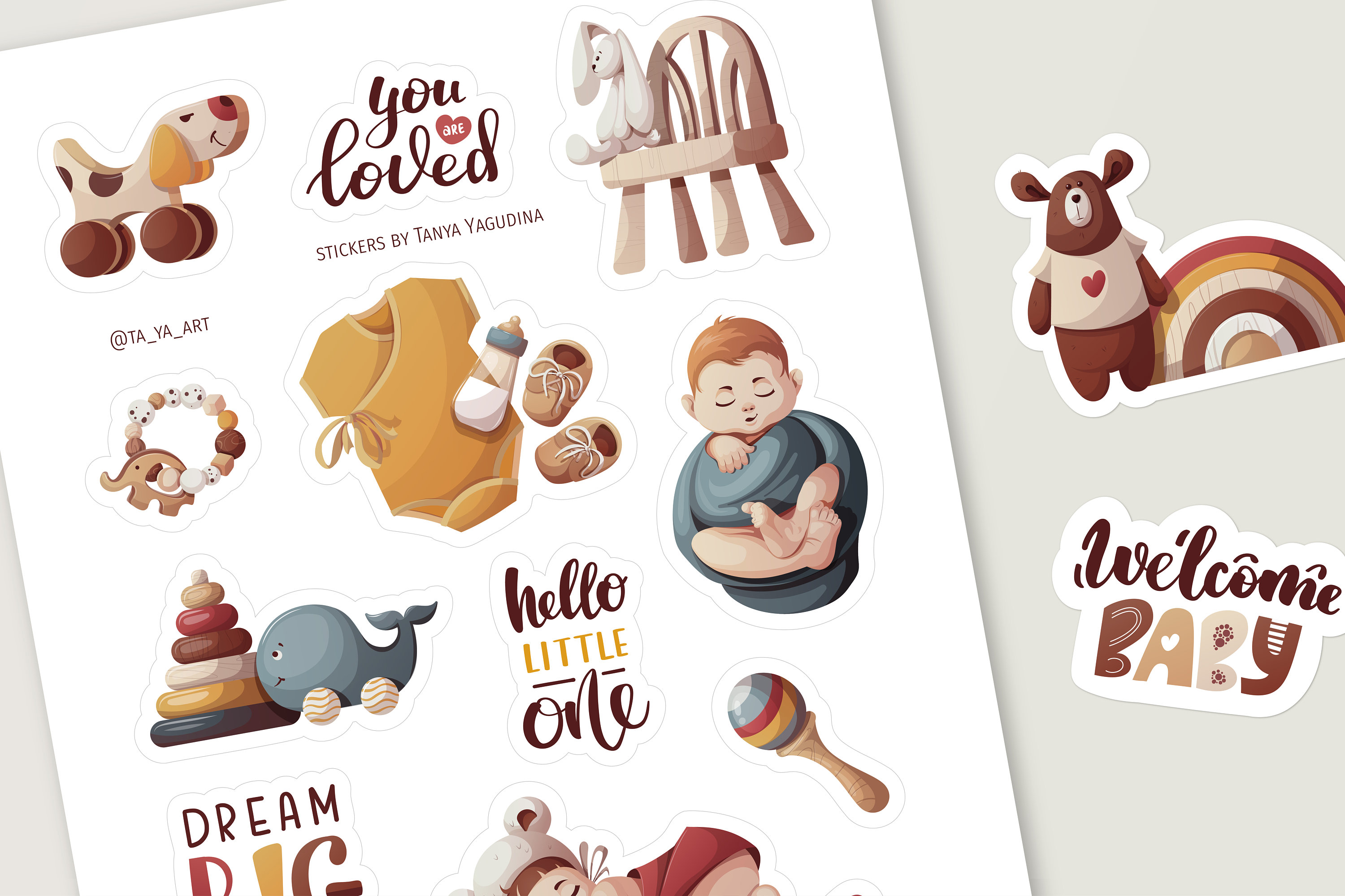 Little One Sticker Sheet Bullet Journal, Digital Planner. Printable ...